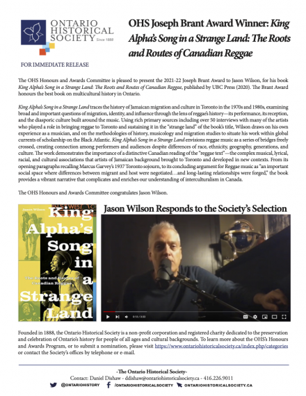 Alumnus Book Award: Dr. Jason Wilson's King Alpha's Song in a Strange ...