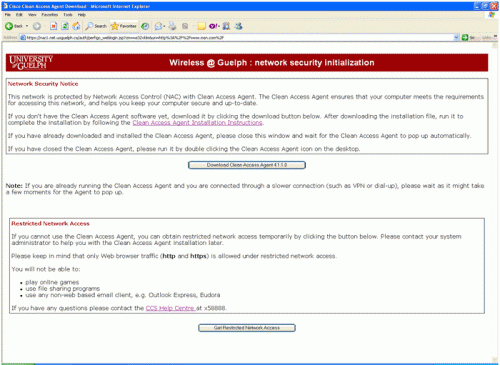 NAC Agent Installation for Windows | Computing & Communications Services