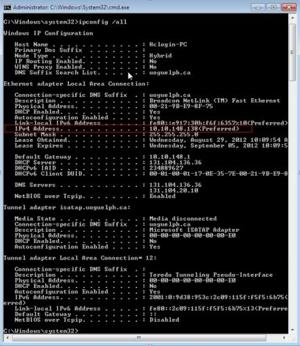 ResNet Troubleshooting: Identifying your IP Address | Computing ...