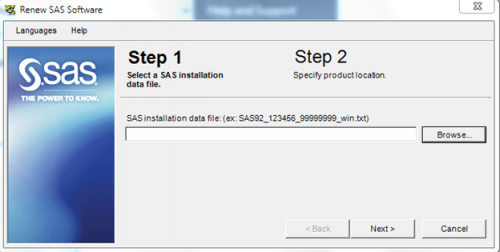 SAS 9.3 Windows Renewal Instructions | Computing & Communications Services