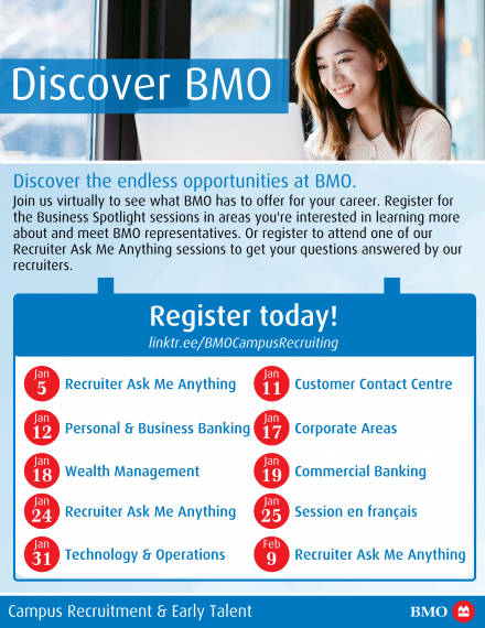 Discover BMO: Wealth Management Info Session | Gordon S. Lang School of ...