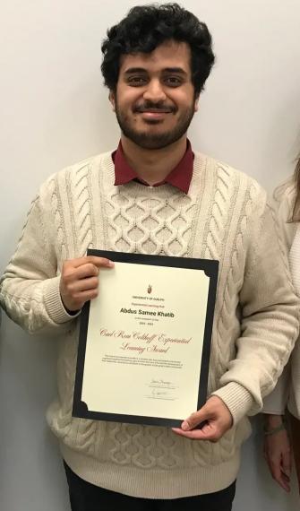 Congratulations to Abdus Samee Khatib (he/him) who is the recipient of ...