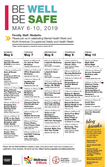 Be Well, Be Safe Week | Wellness@Work